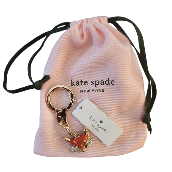 kate spade | Accessories | Kate Spade Fox Keychain With Gold Accents ...